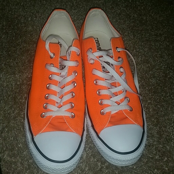 Converse | Shoes | Neon Orange Converse All Star Size Men 12 Women ...